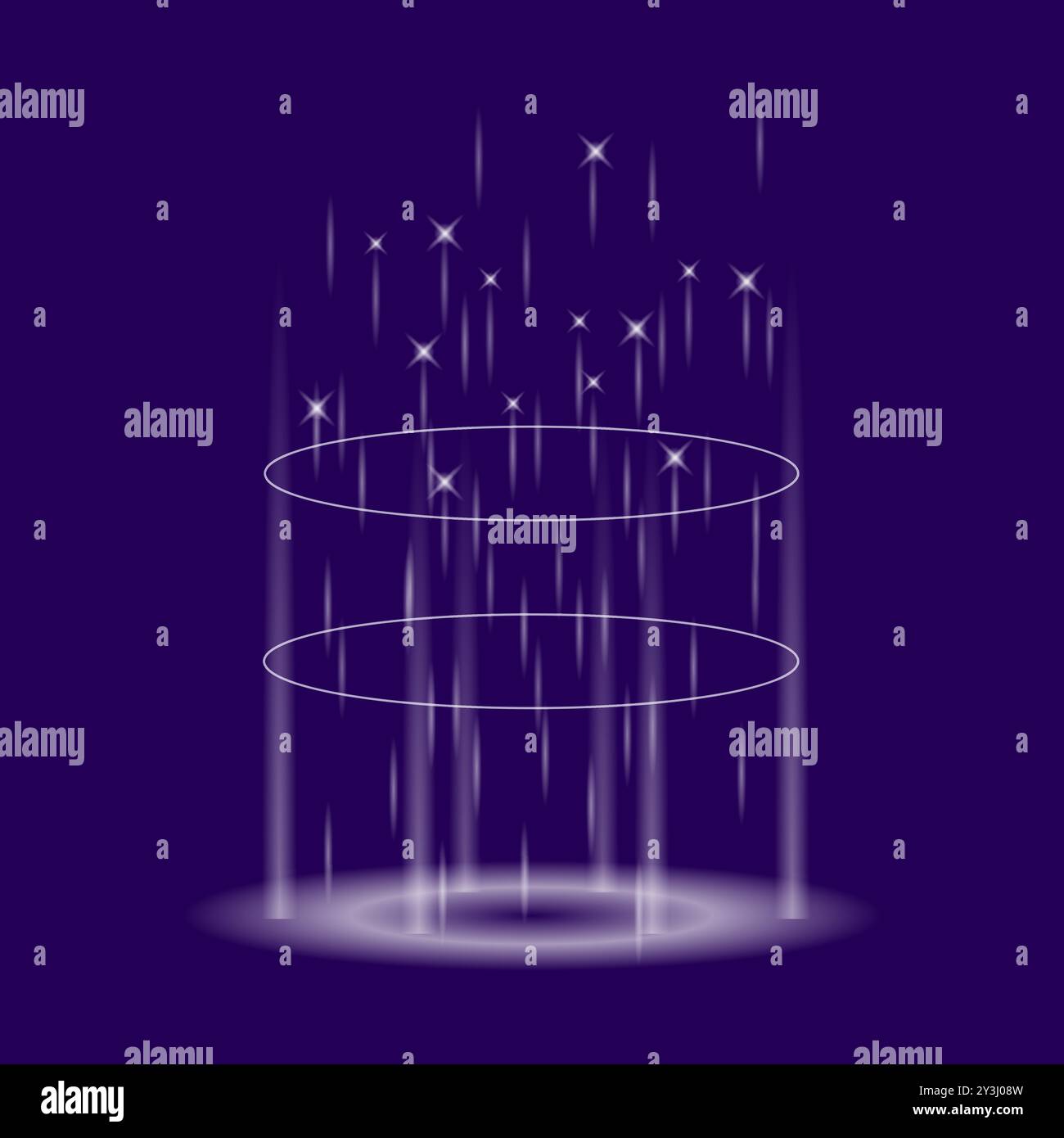 Vector Level up effect. Realistic teleportation portal. Light aura and ...