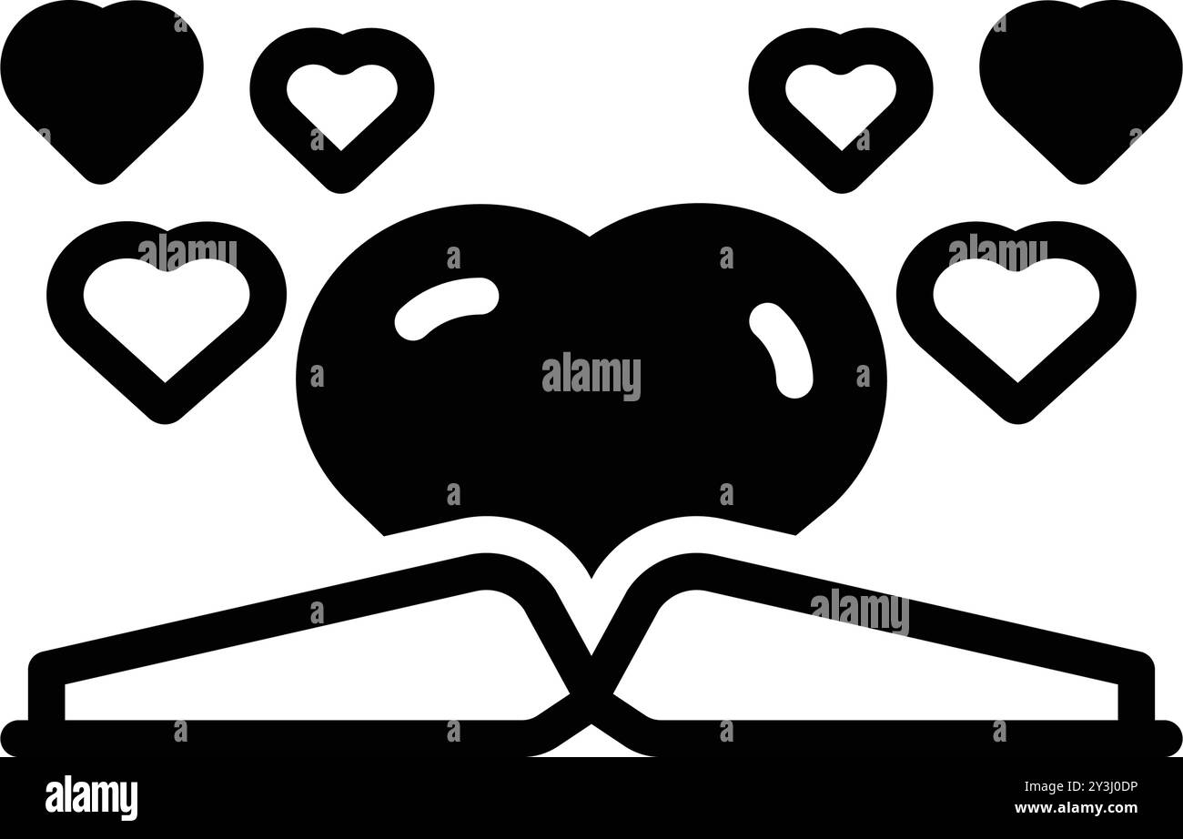Icon love story Black and White Stock Photos & Images - Alamy