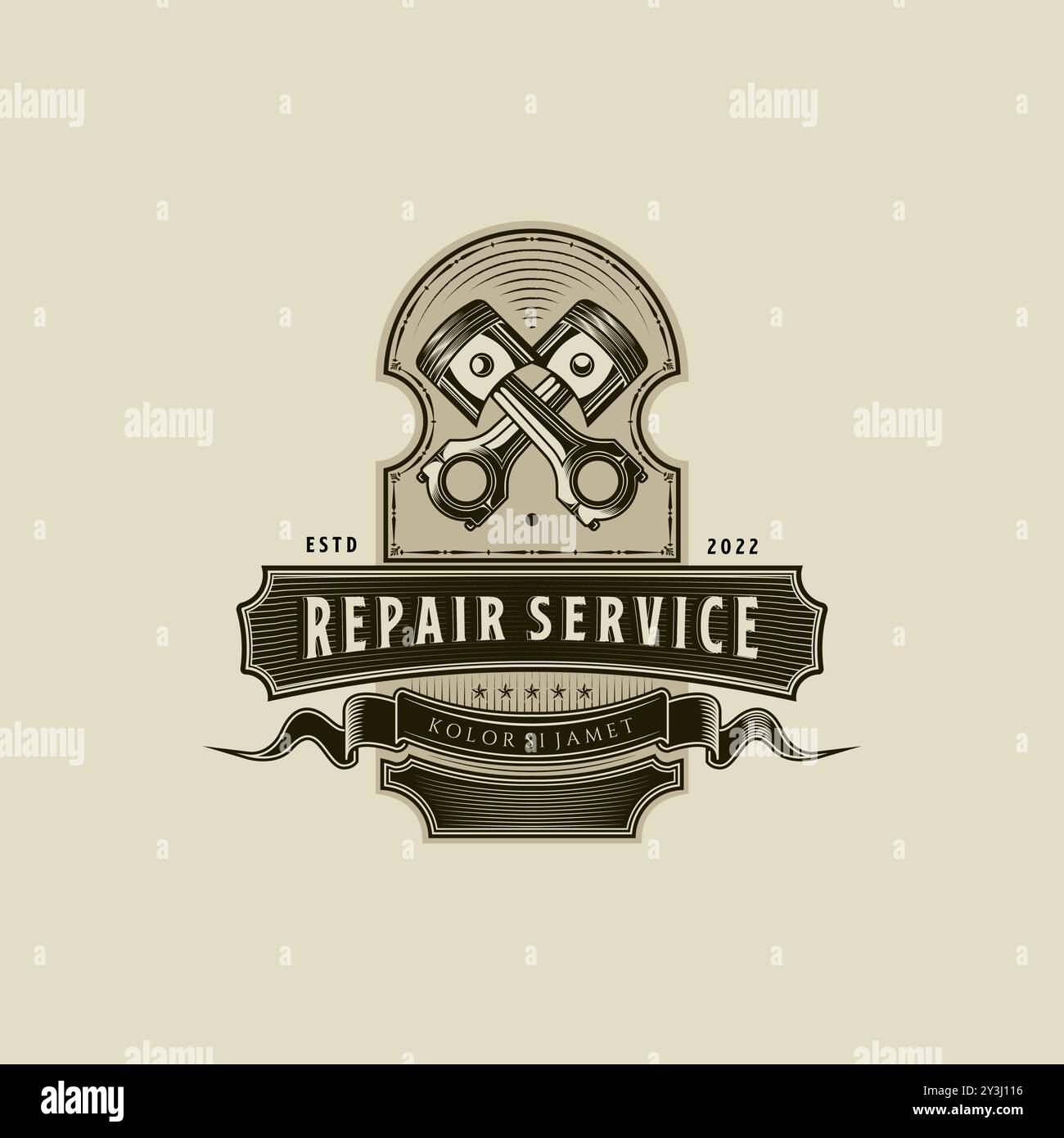 Mechanic logo vector illustration in vintage style, car repair service ...