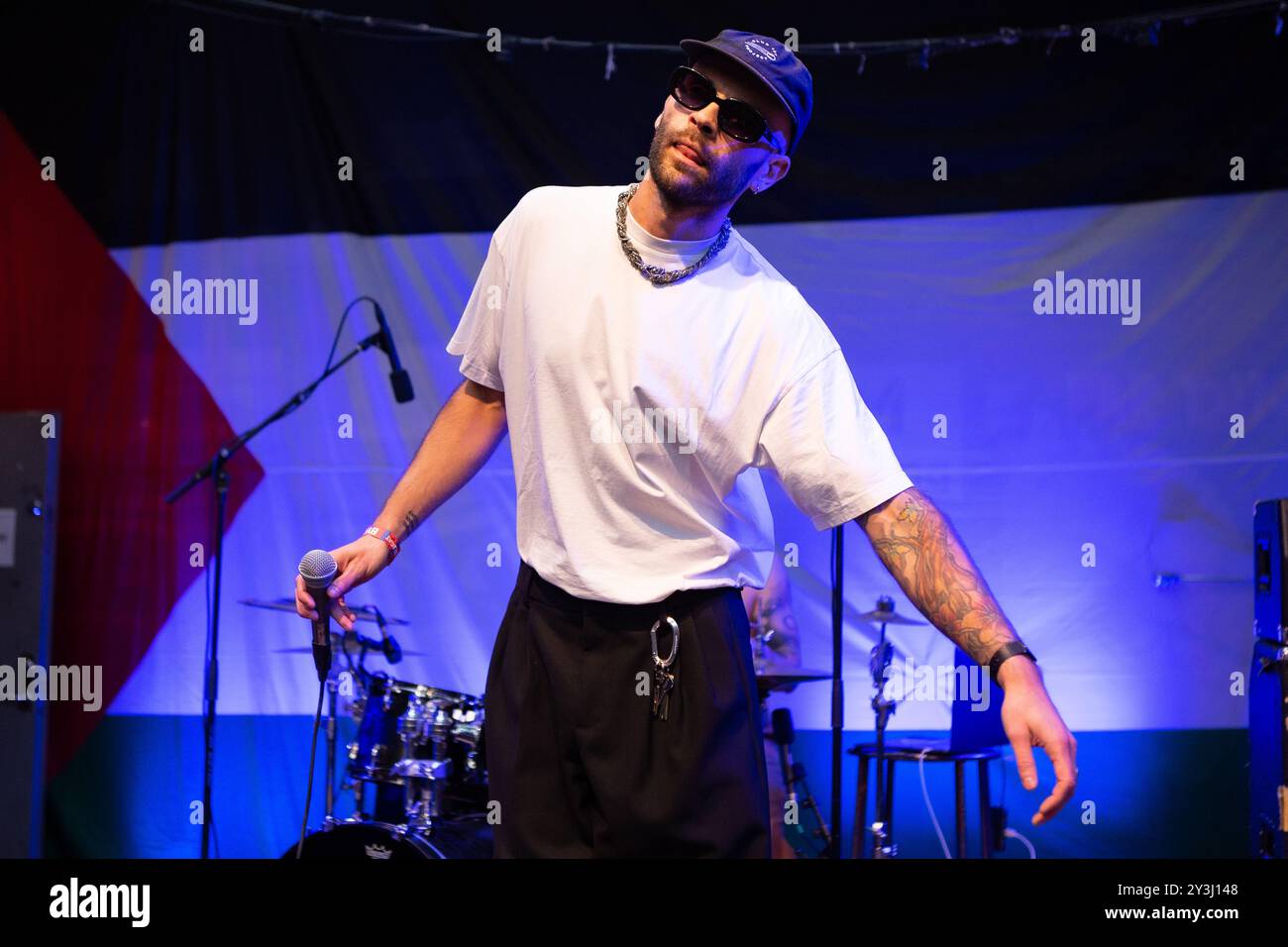 Oslo, Norway. 12th, September 2024. The Norwegian rapper Unge Obi ...