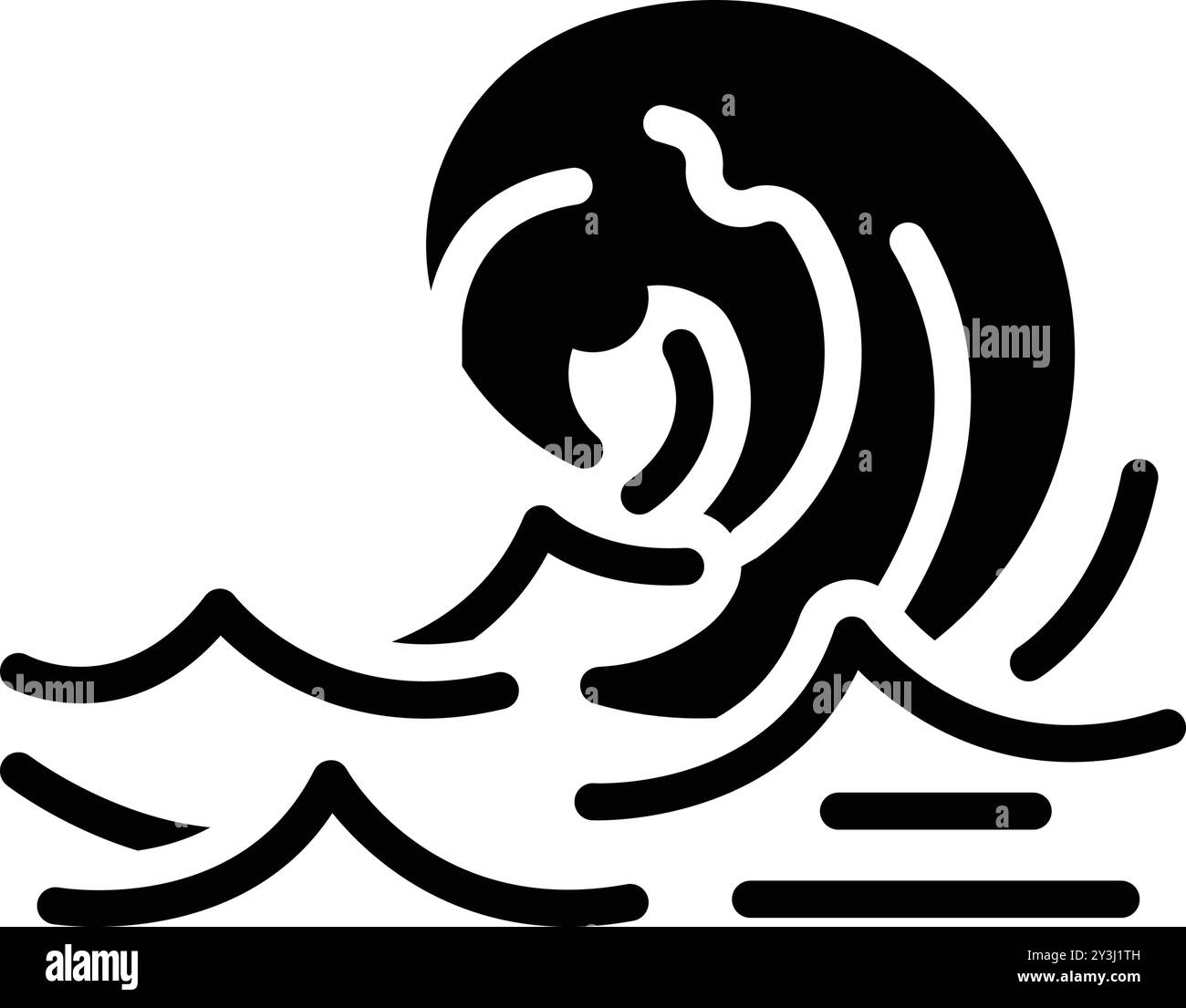 Icon waves surf Black and White Stock Photos & Images - Alamy