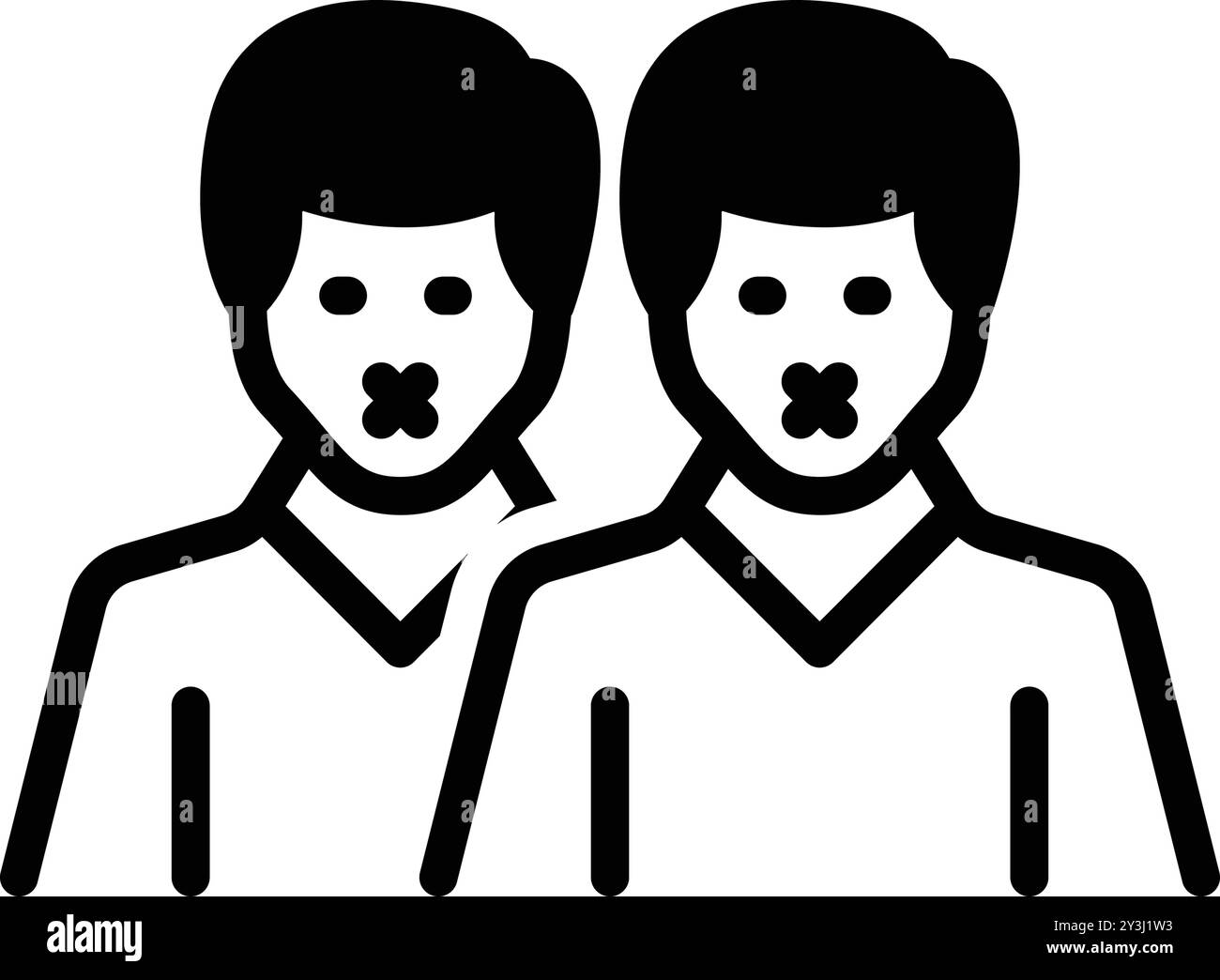 Shut up mouth Stock Vector Images - Alamy