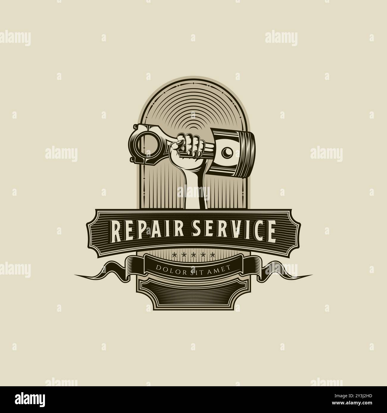 Mechanic logo vector illustration in vintage style, car repair service ...