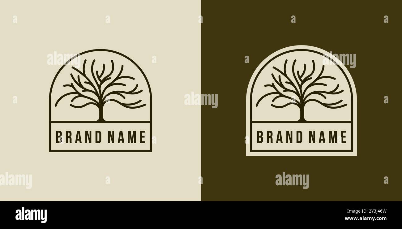 Creative design of tree logo vector. Tree Trunk or Tree Branch Logo ...