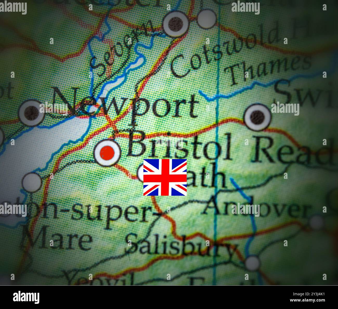 bristol uk on the map Stock Photo - Alamy
