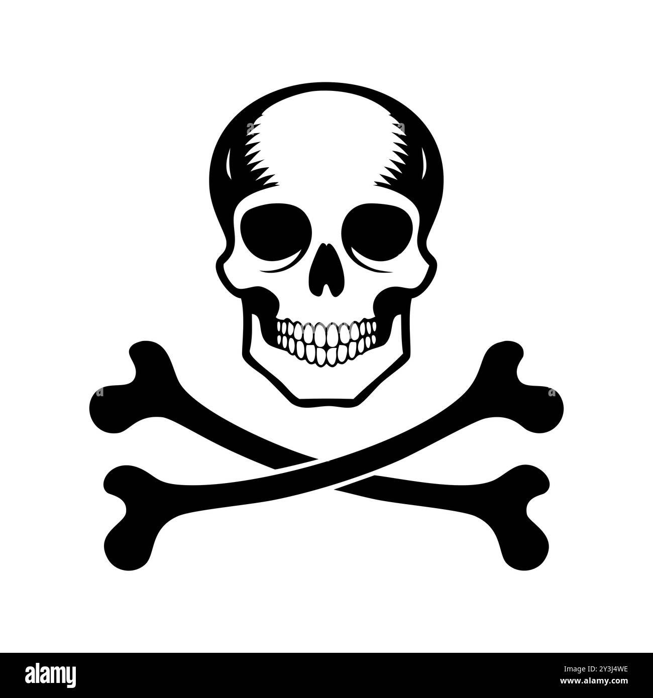 Vector illustration of skull and crossbones tattoo Stock Vector Image ...