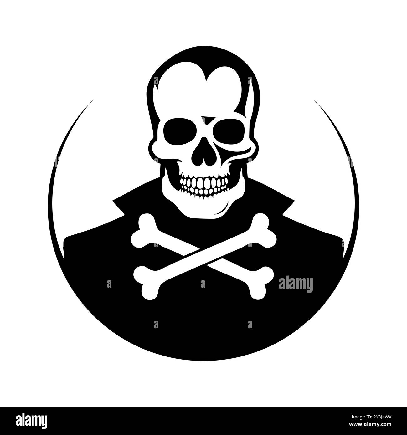 Vector illustration of skull and crossbones tattoo Stock Vector Image ...
