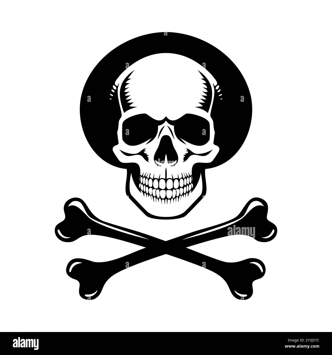 Vector illustration of skull and crossbones tattoo Stock Vector Image ...