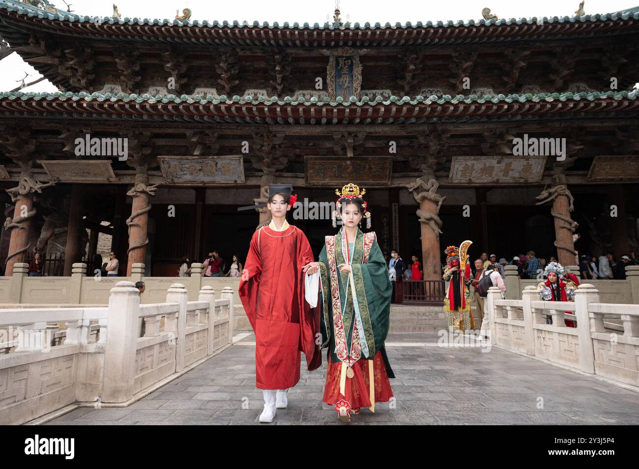 Models walk around to show Hanfu. Taiyuan,China.14th September 2024.The ...