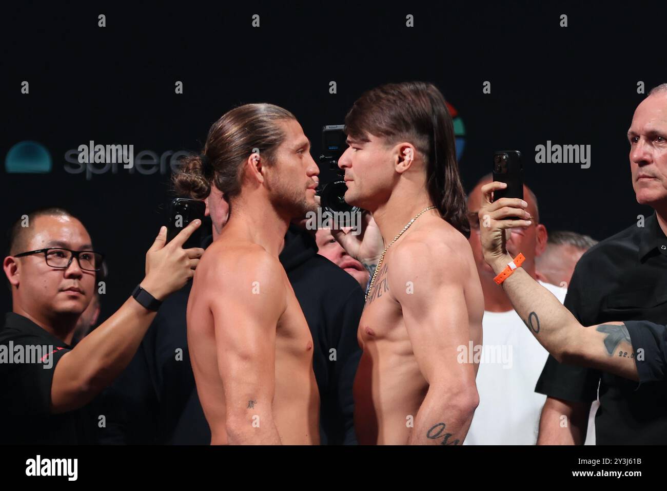 Las Vegas, Nevada, USA. 13th Sep, 2024. DIEGO LOPES and BRIAN ORTEGA ...
