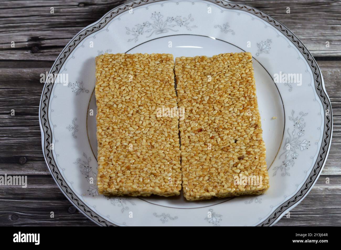 Bars of Sesame candy sweets, an Eastern candy made as a celebration of ...