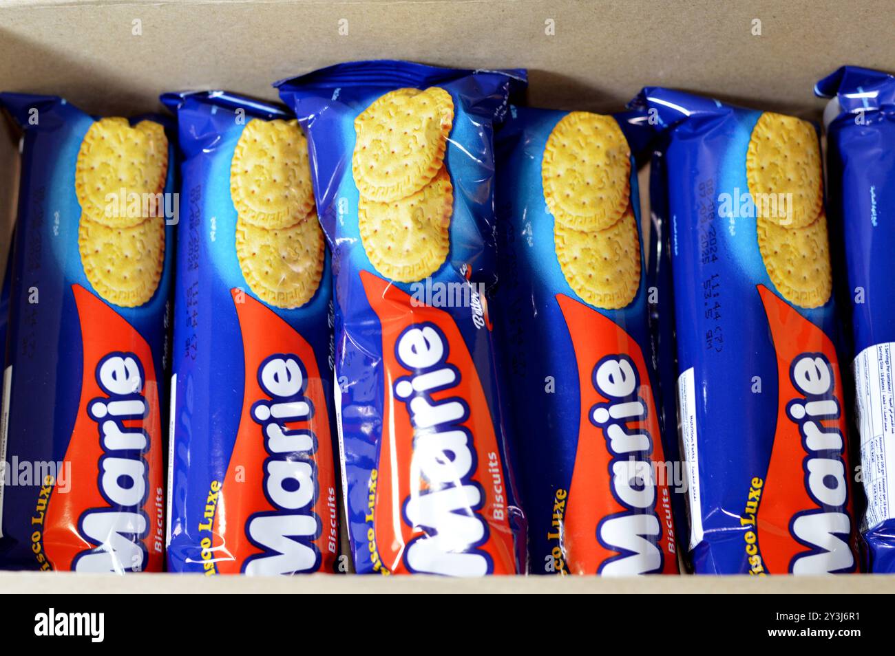 Cairo, Egypt, September 4 2024: Bisco Luxe Marie biscuits, By Bisco ...