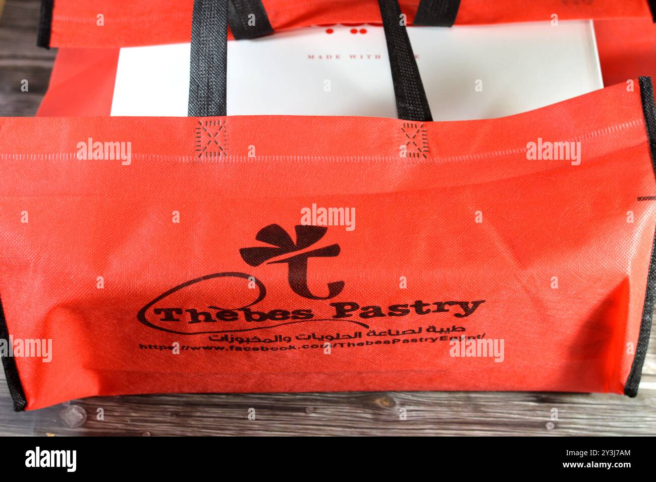 Cairo, Egypt, August 29 2024: Thebes Pastry and Bakery cake, for ...