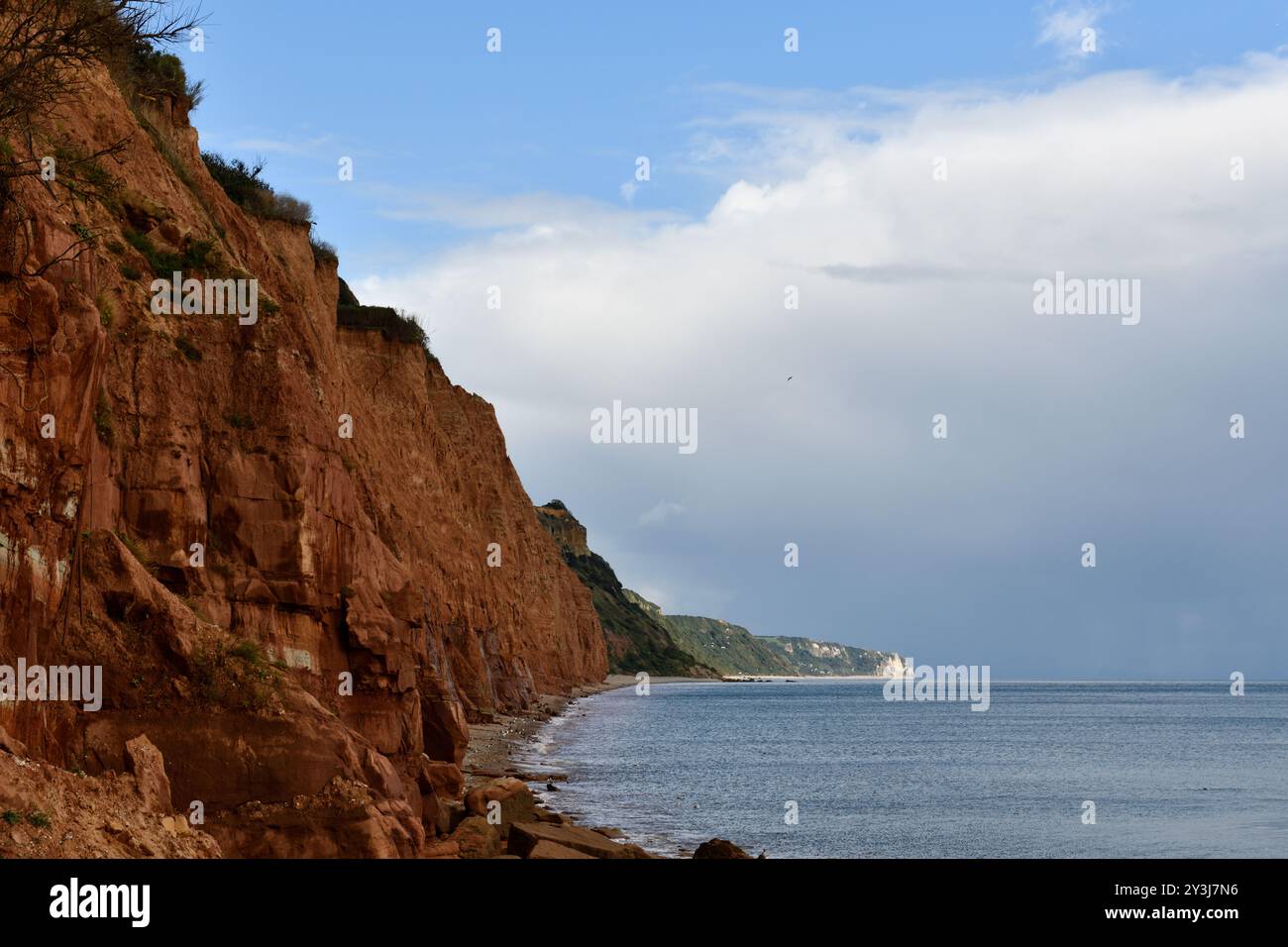 Red Cliffs of Sidmouth Devon England uk Stock Photo - Alamy