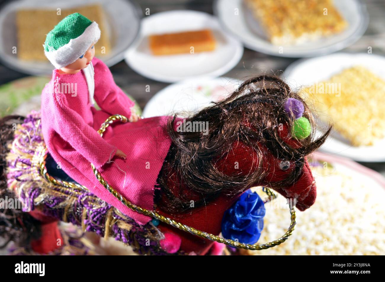 The iconic Decorated birthday Horse doll of the prophet's birthday ...