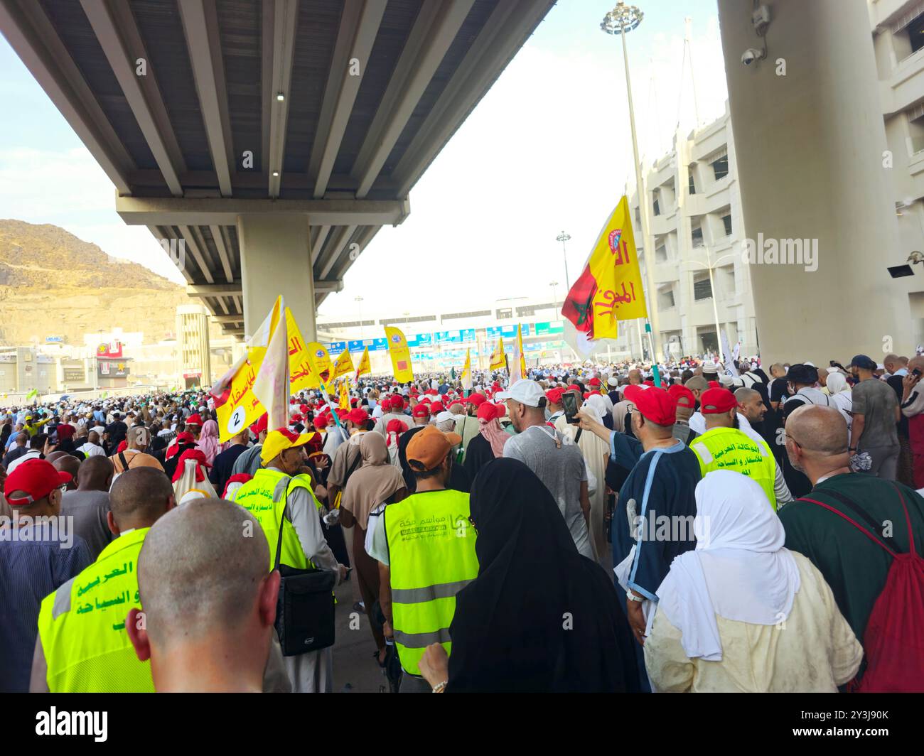 Mina, Saudi Arabia, June 17 2024: Mina, Muna, or the city of tents, the ...