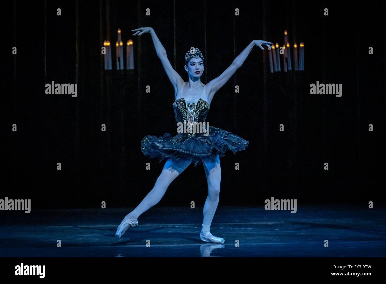 Chloe Misseldine as Odette/Odil. The State Ballet of Georgia performs a ...