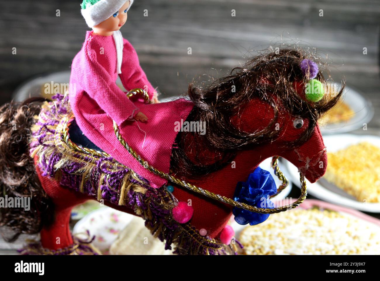 The iconic Decorated birthday Horse doll of the prophet's birthday ...