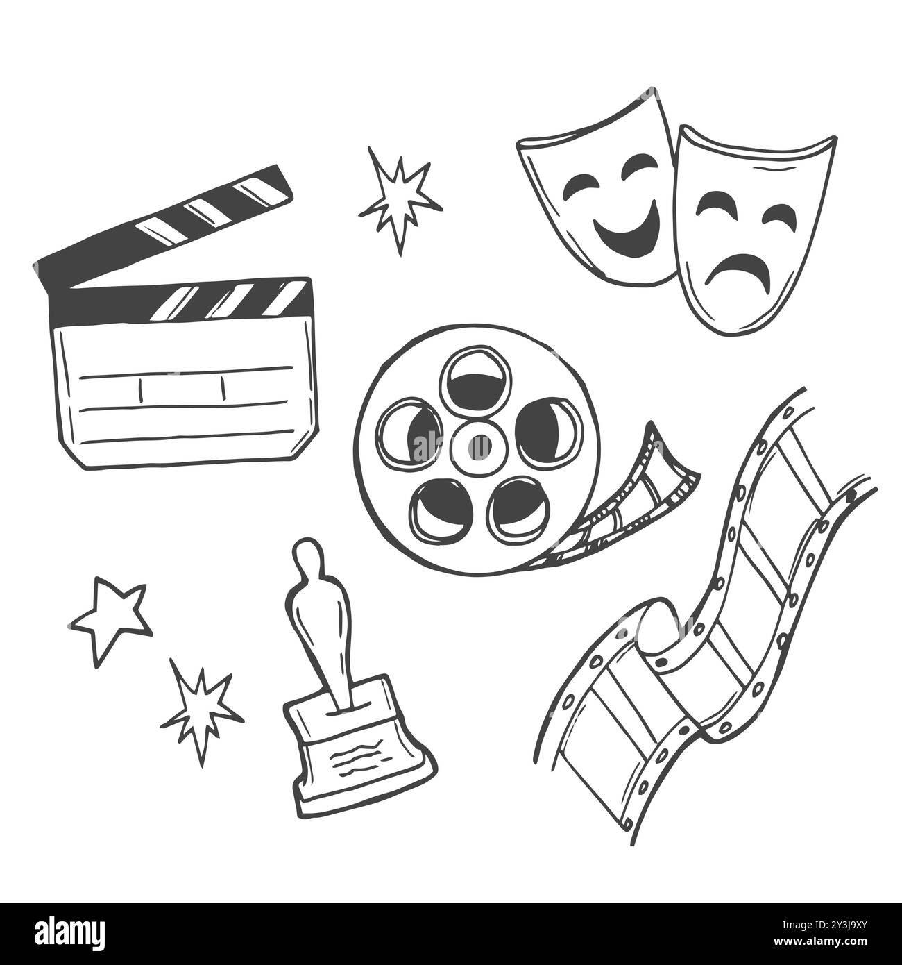 Hand drawn online Cinema doodle Stock Vector Image & Art - Alamy