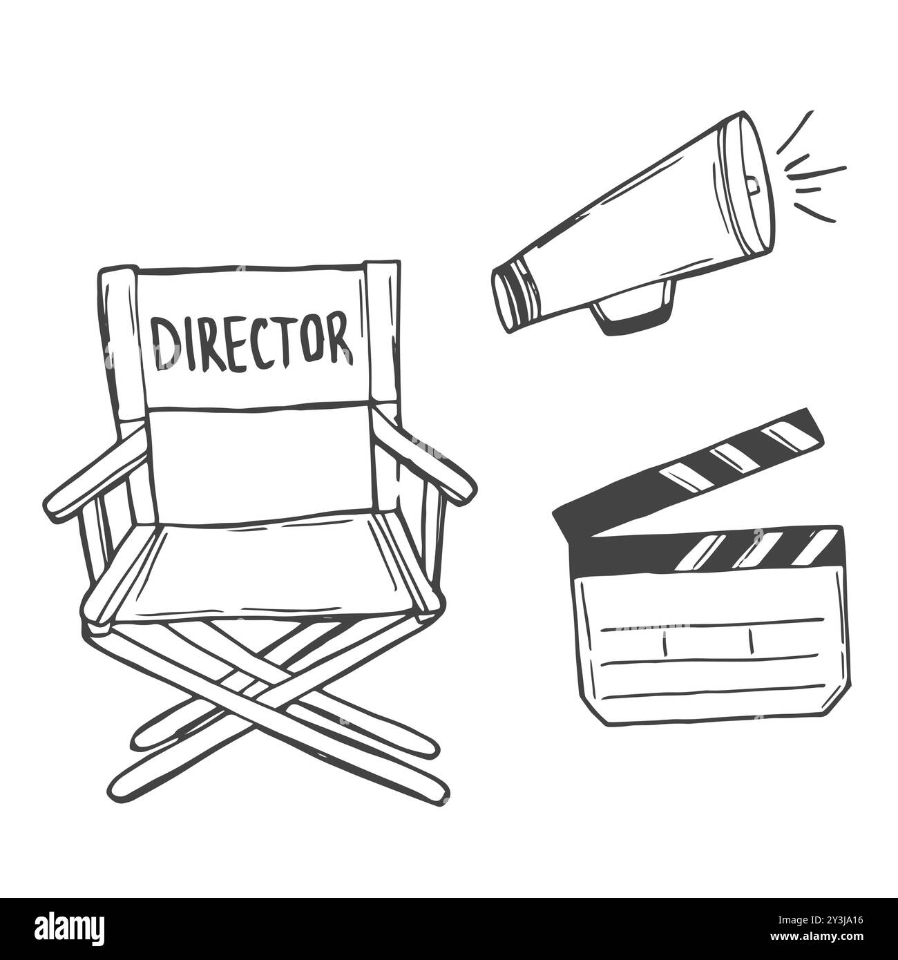 director chair vector sketch illustration Stock Vector Image & Art - Alamy