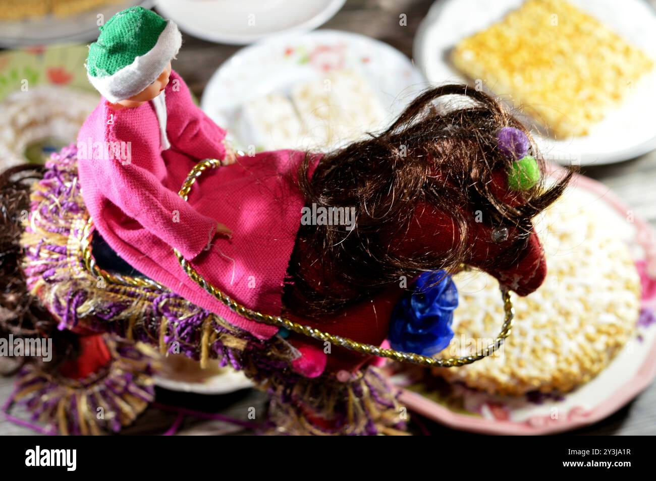 The iconic Decorated birthday Horse doll of the prophet's birthday ...
