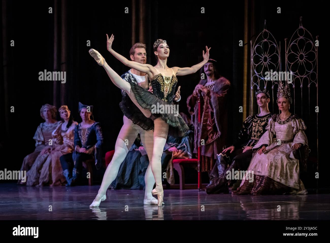 Chloe Misseldine as Odette/Odil. The State Ballet of Georgia performs a ...