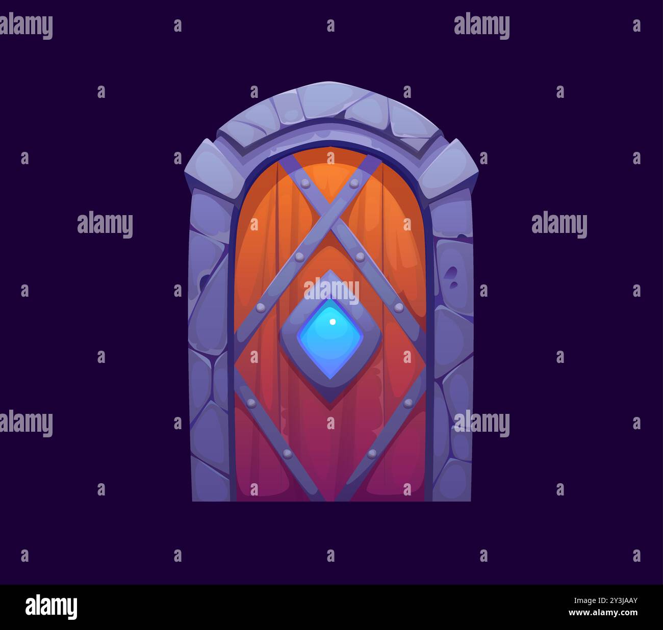 Cartoon magic portal gate door, witchcraft fantasy game asset. Vector ...