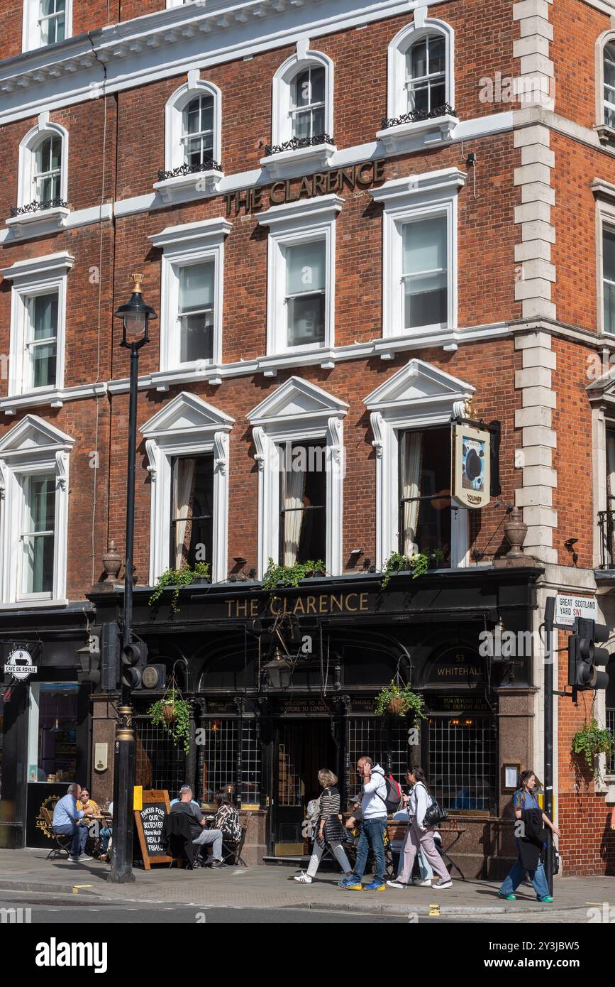 The Clarence pub Whitehall, Westminster, London, UK. Historic pub built ...