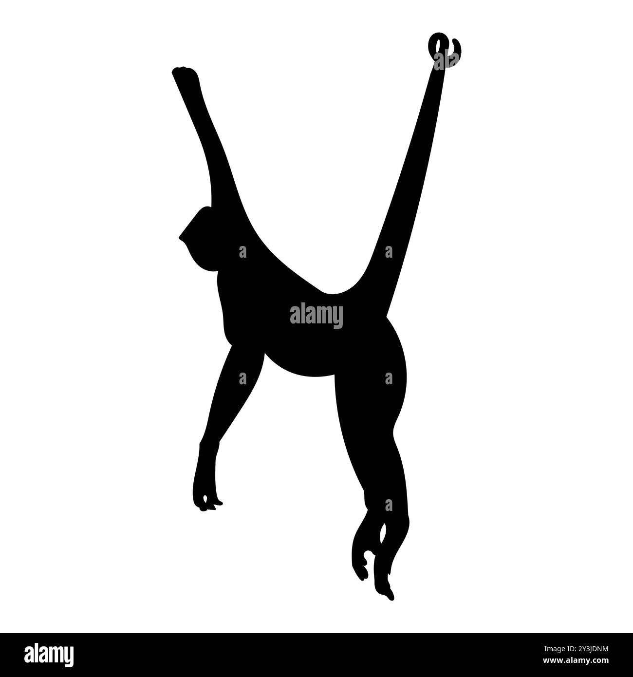 Monkey silhouette illustration isolated vector Stock Vector Image & Art ...