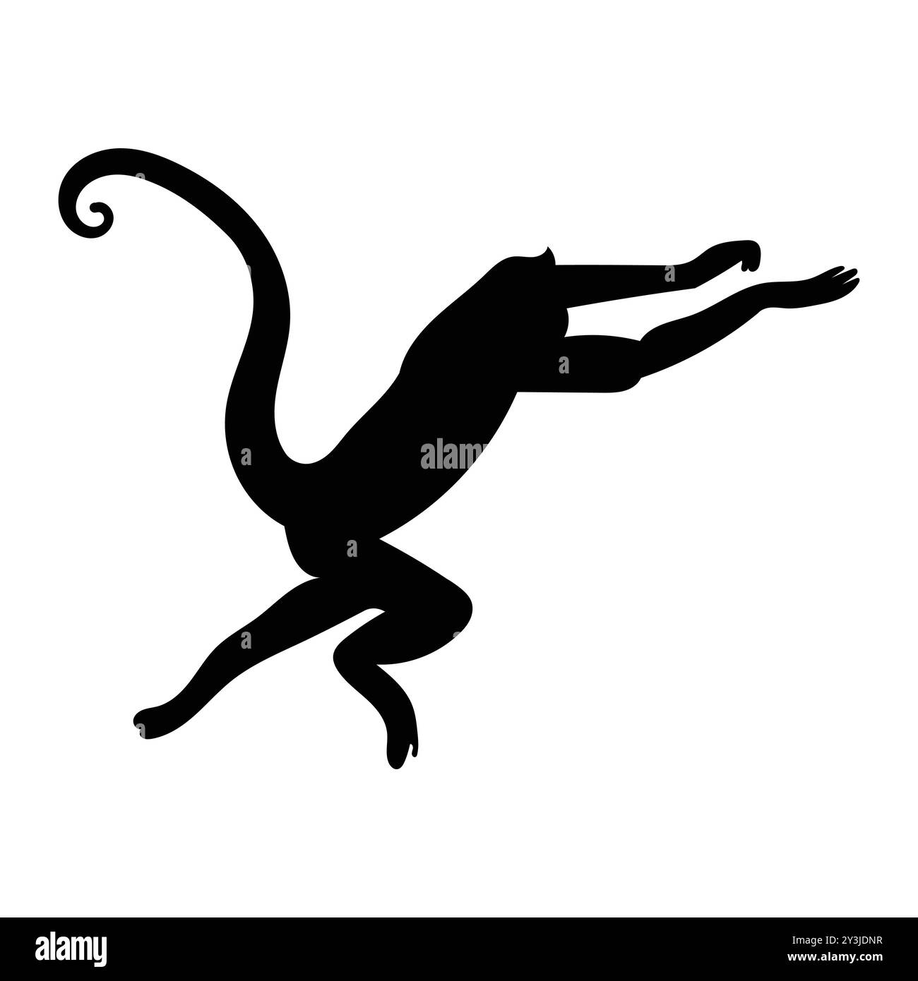 Monkey silhouette illustration isolated vector Stock Vector Image & Art ...