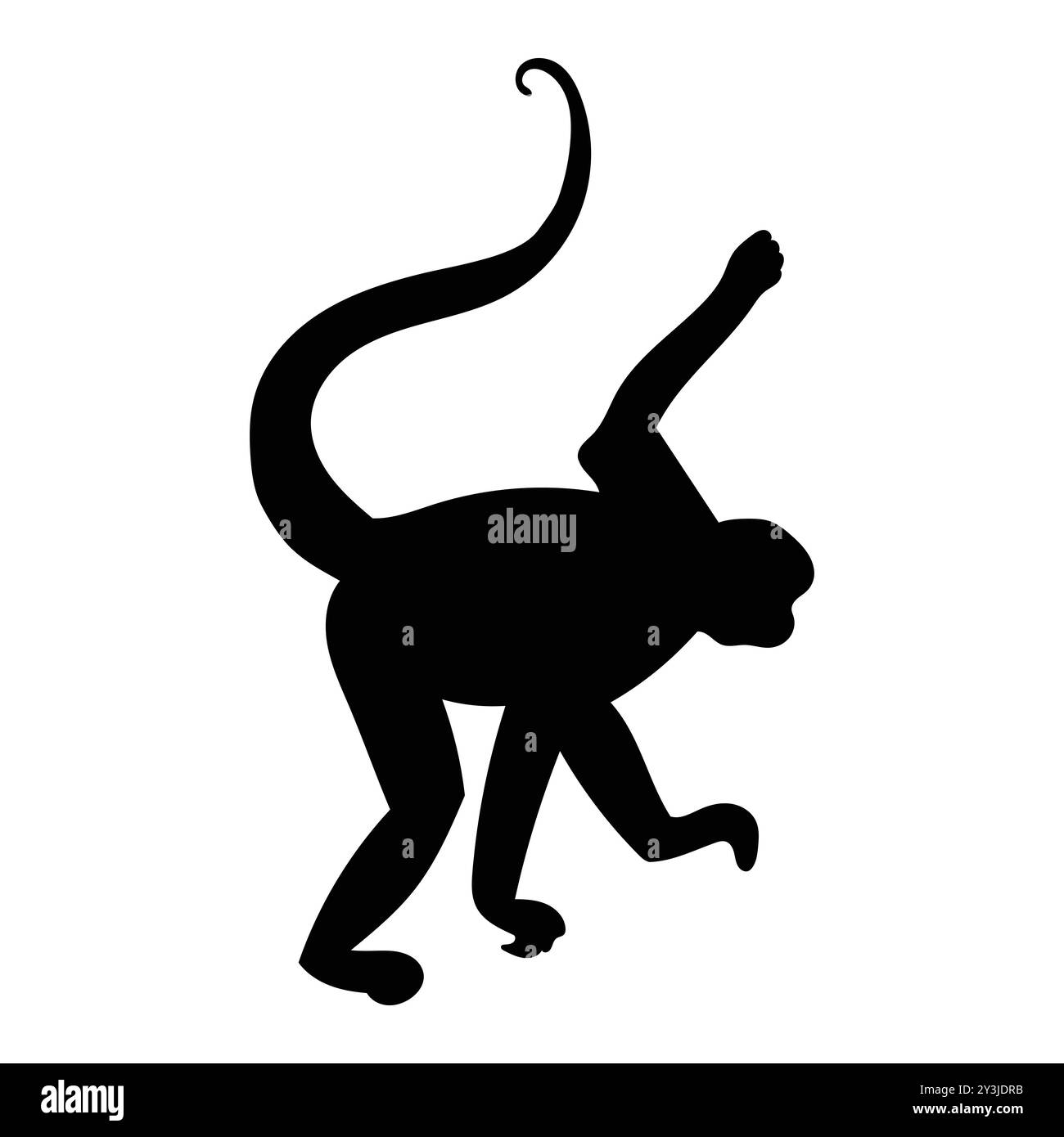 Monkey silhouette illustration isolated vector Stock Vector Image & Art ...