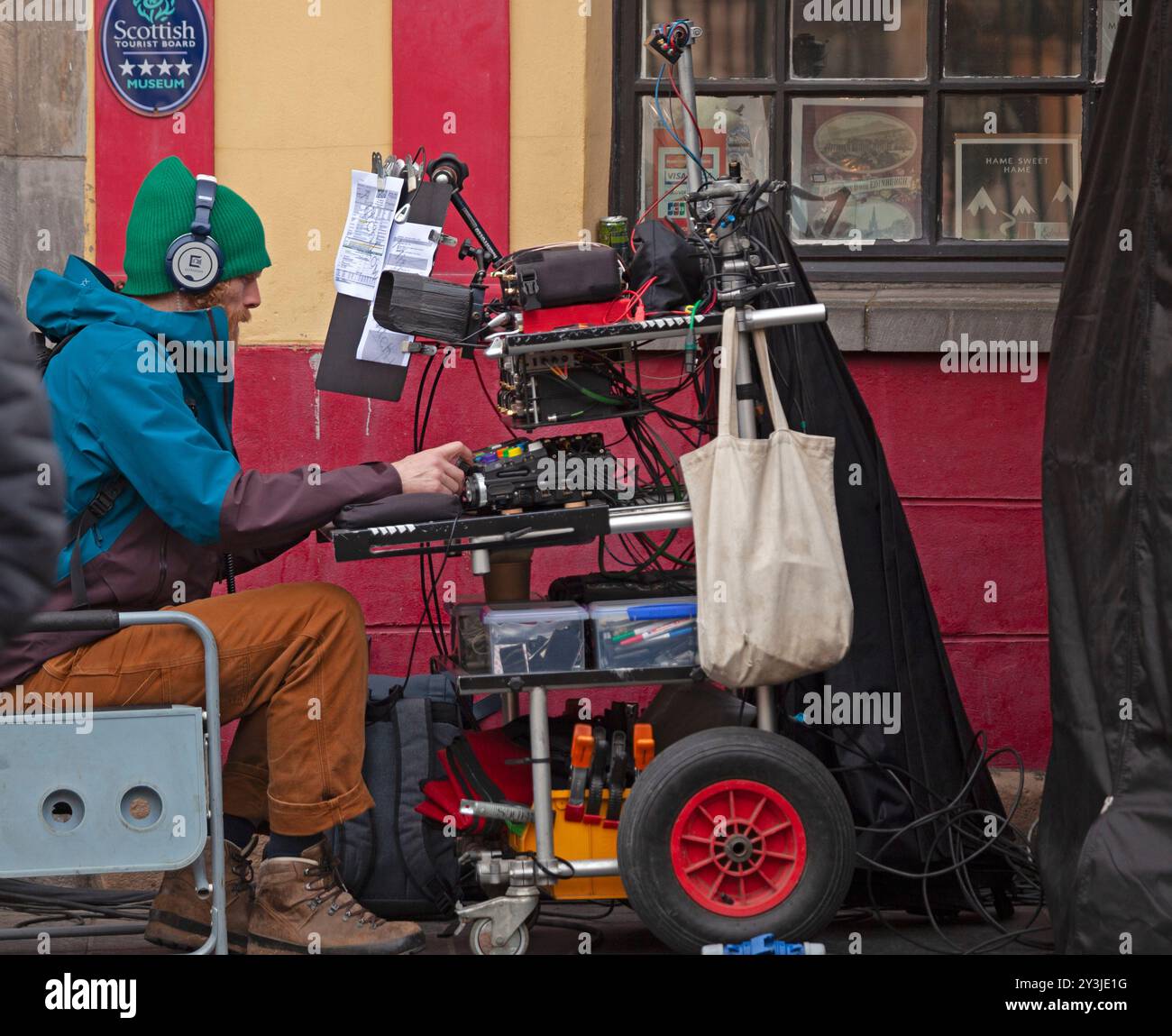 Edinburgh, Scotland, UK. 13 September 2024. Filming activity around The ...