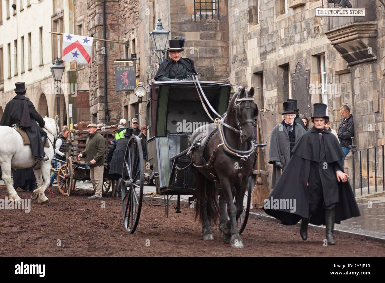 Edinburgh, Scotland, UK. 13 September 2024. Filming activity around The ...