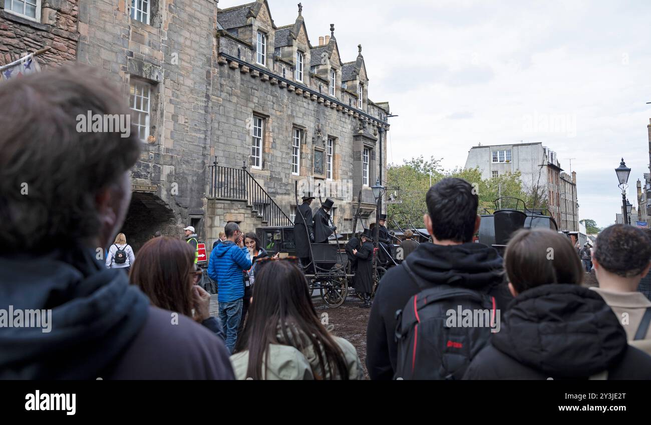Edinburgh, Scotland, UK. 13 September 2024. Filming activity around The ...