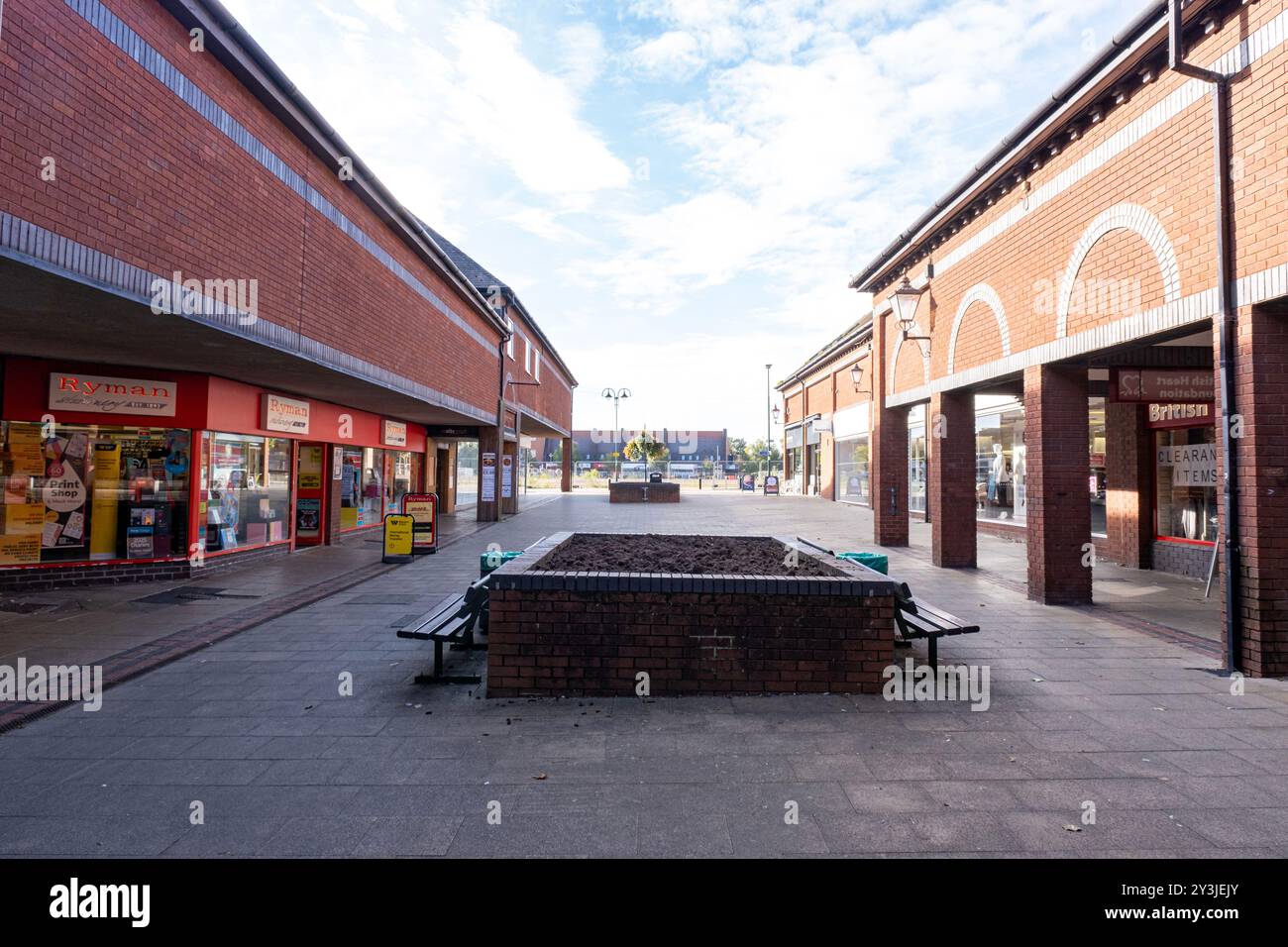 Deserted town centre in Crewe Cheshire UK Stock Photo - Alamy