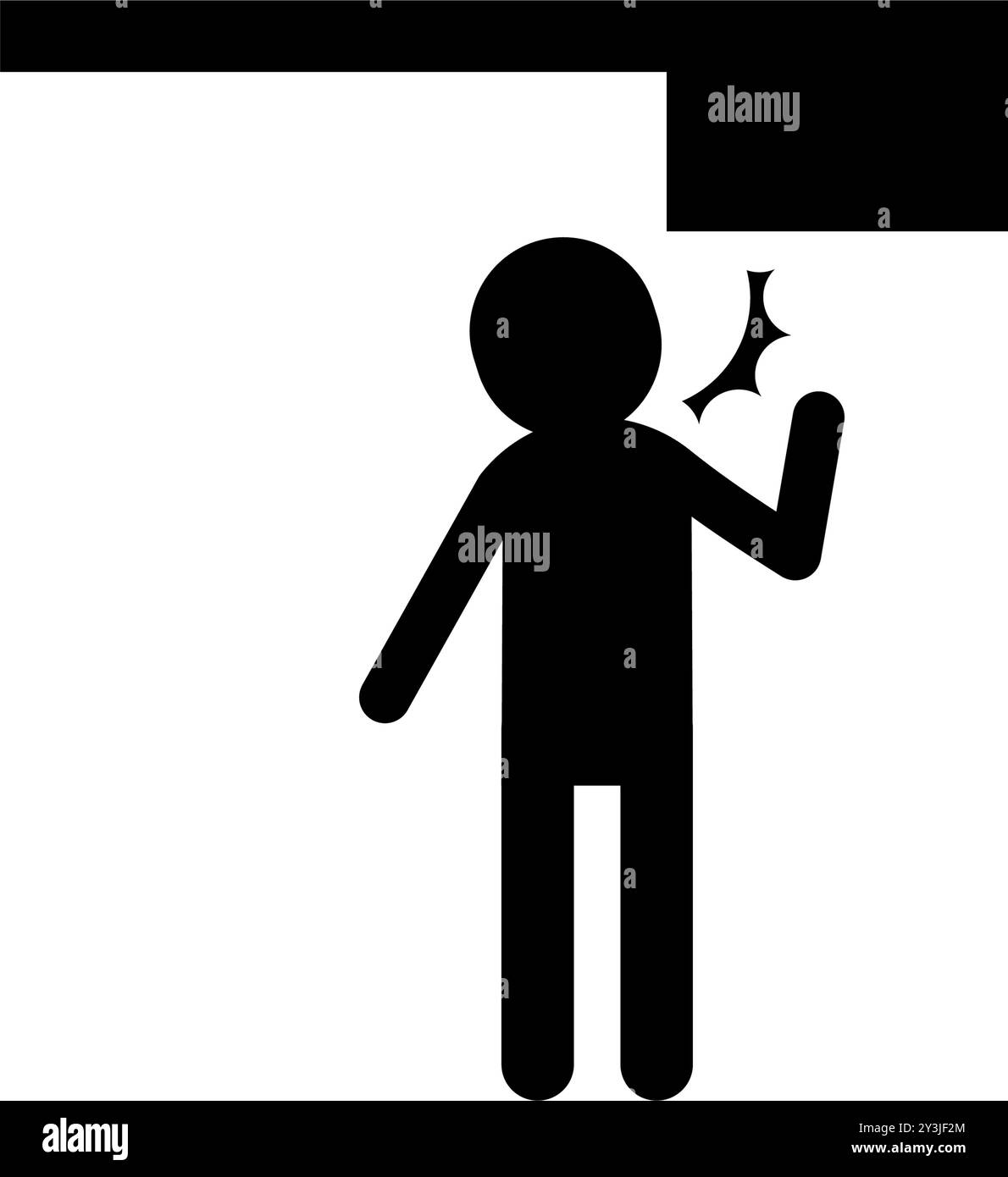 Pictograms for overhead caution, safety signs, hazards, and warnings ...