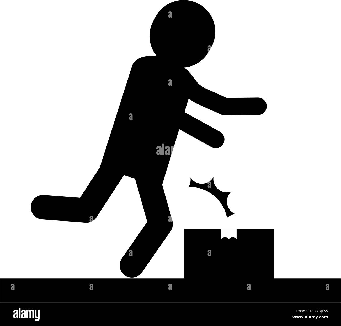 Pictograms of caution, safety signs, danger, and alerts for foot ...