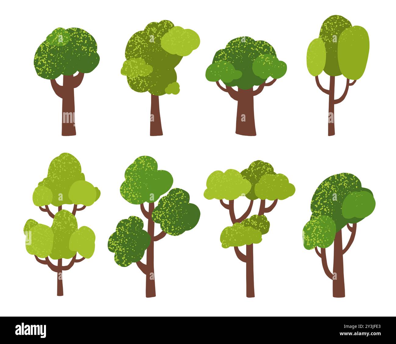 Cartoon cute forest trees Stock Vector Image & Art - Alamy