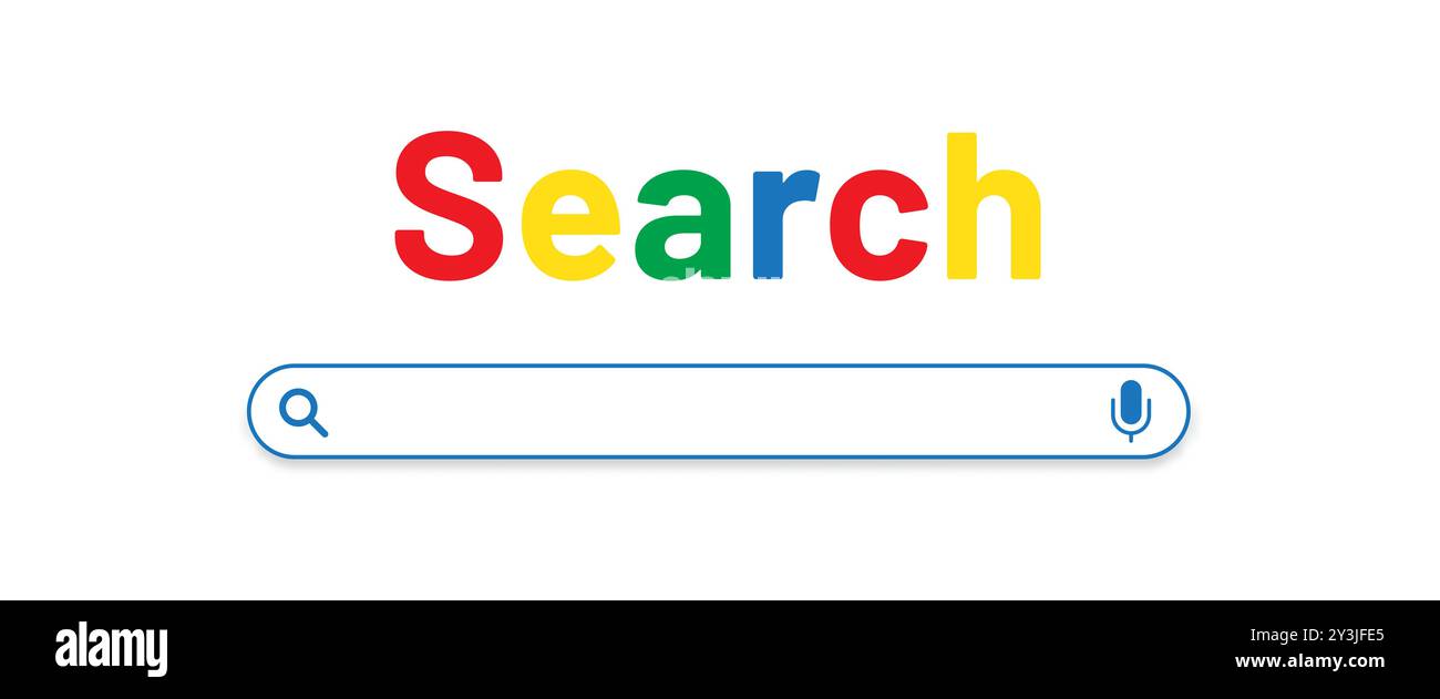 Search bar for website template. Vector UI engine Stock Vector Image ...