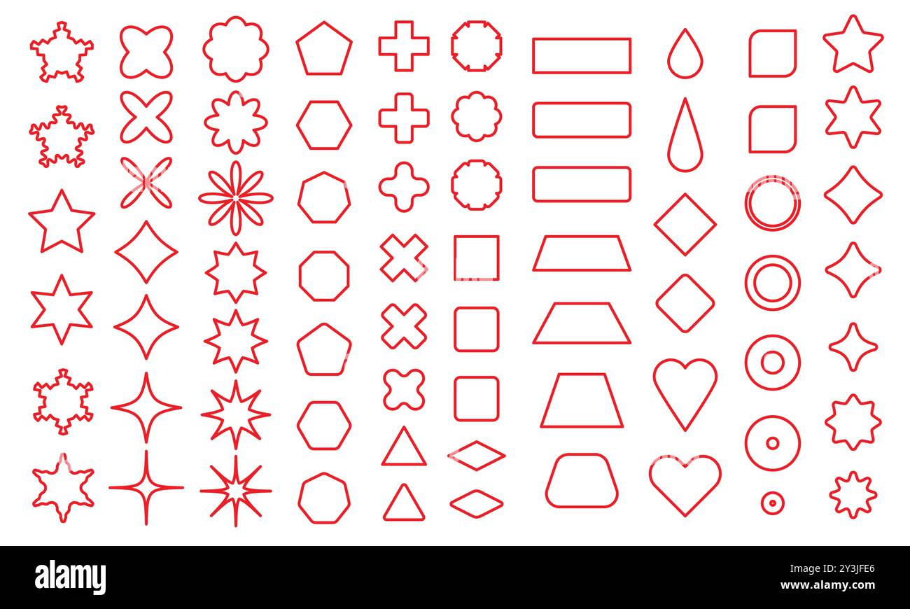 Outline glowing light effect stars and bursts Stock Vector Image & Art ...