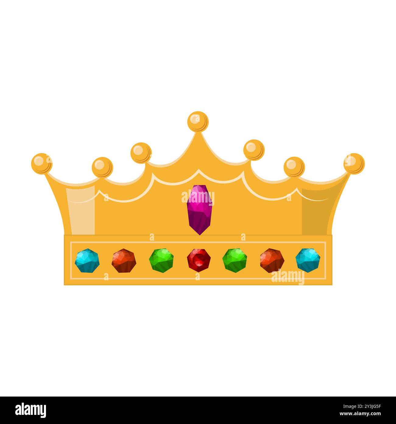 gold crown icon. Simple crowning, queen or king crown design. Colored ...