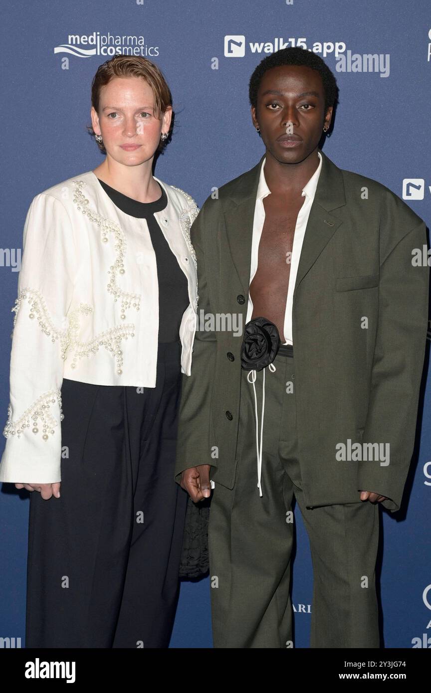 Eva Maria Jost und Benny Opoku-Arthur bei der Verleihung des Deutschen ...