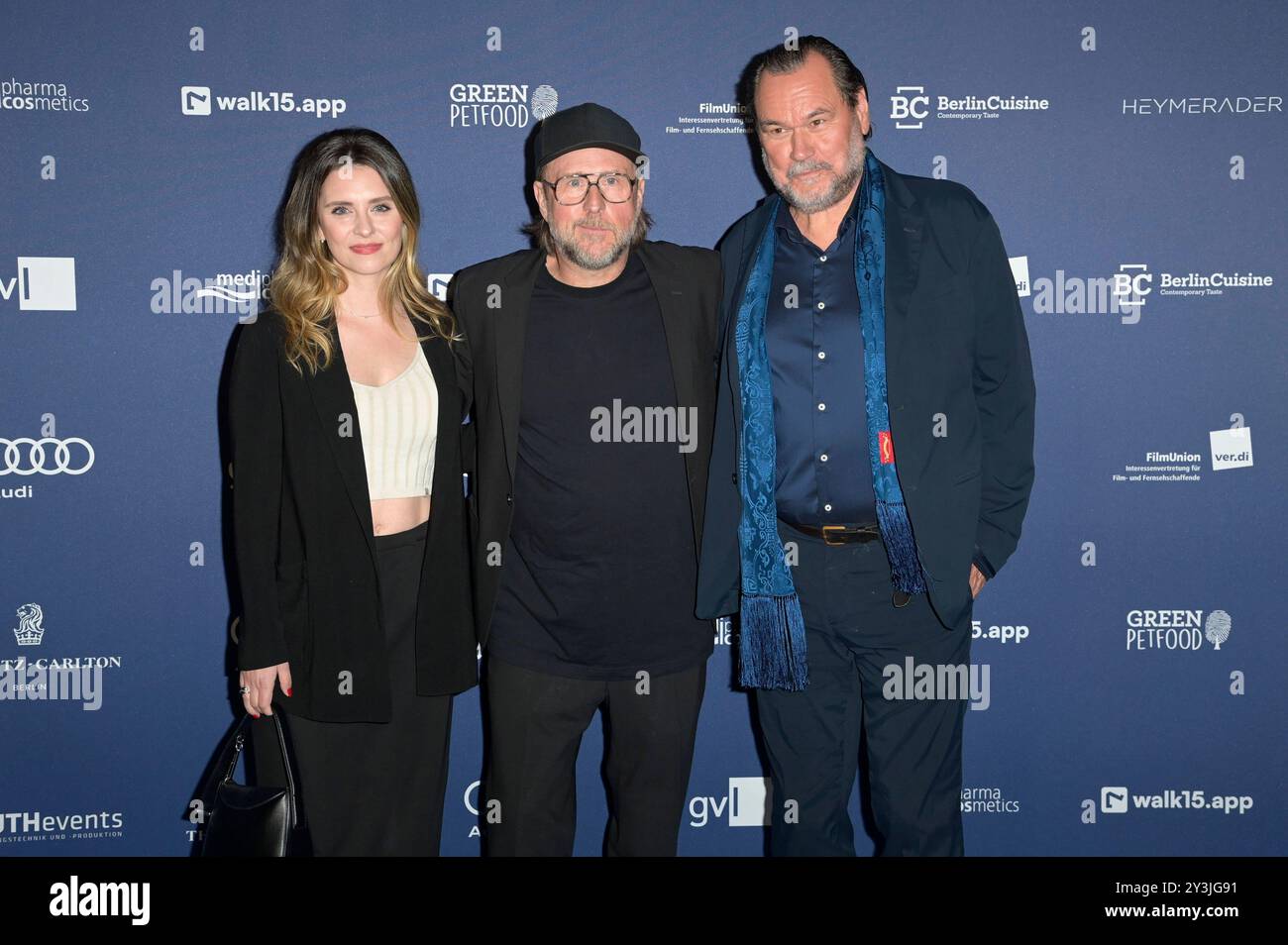 Natalia Rudziewicz, Bjarne Mädel und Markus John bei der Verleihung des Deutschen ...