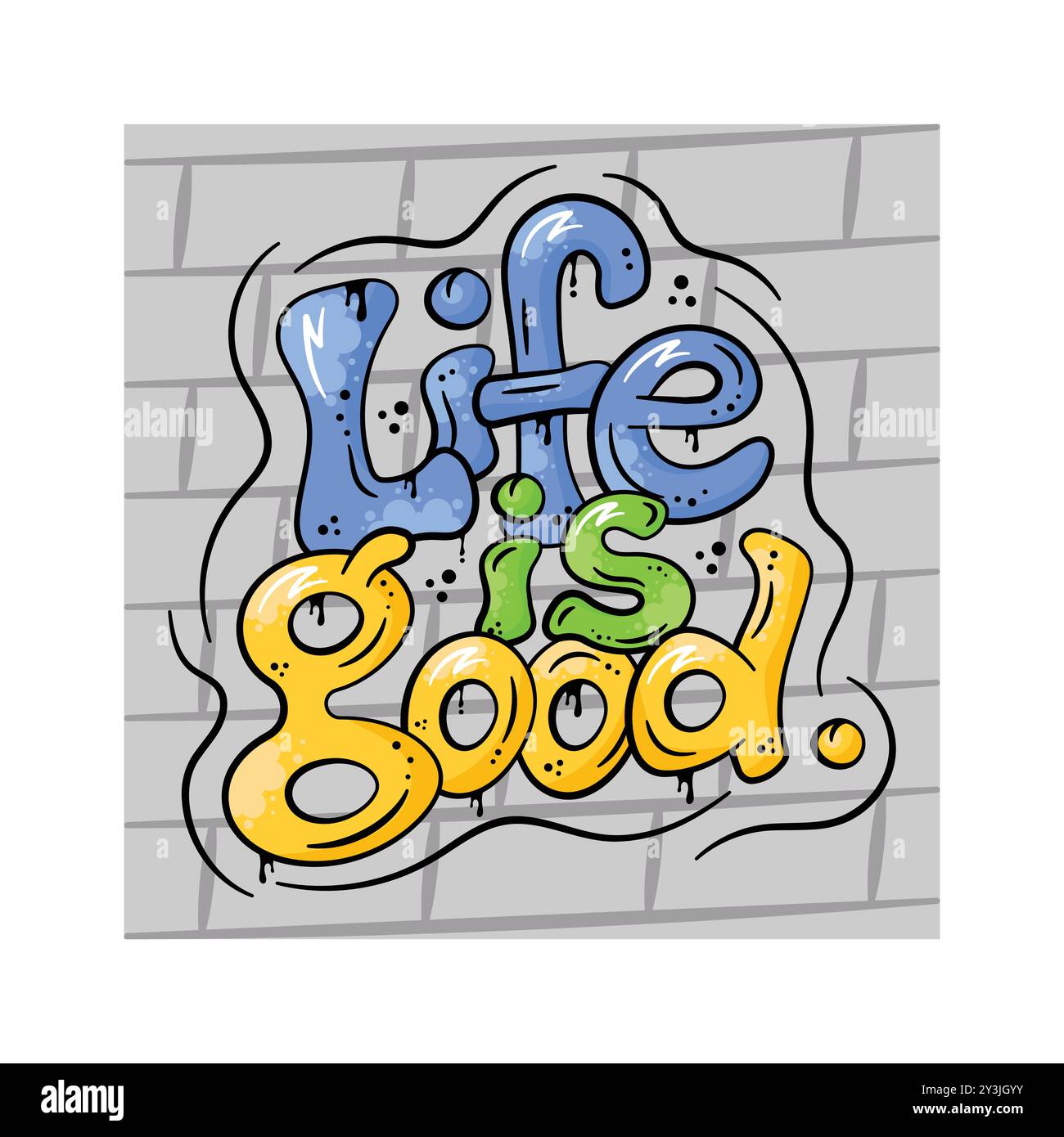 Take a look at this handy vector of life is good quote lettering, hand ...