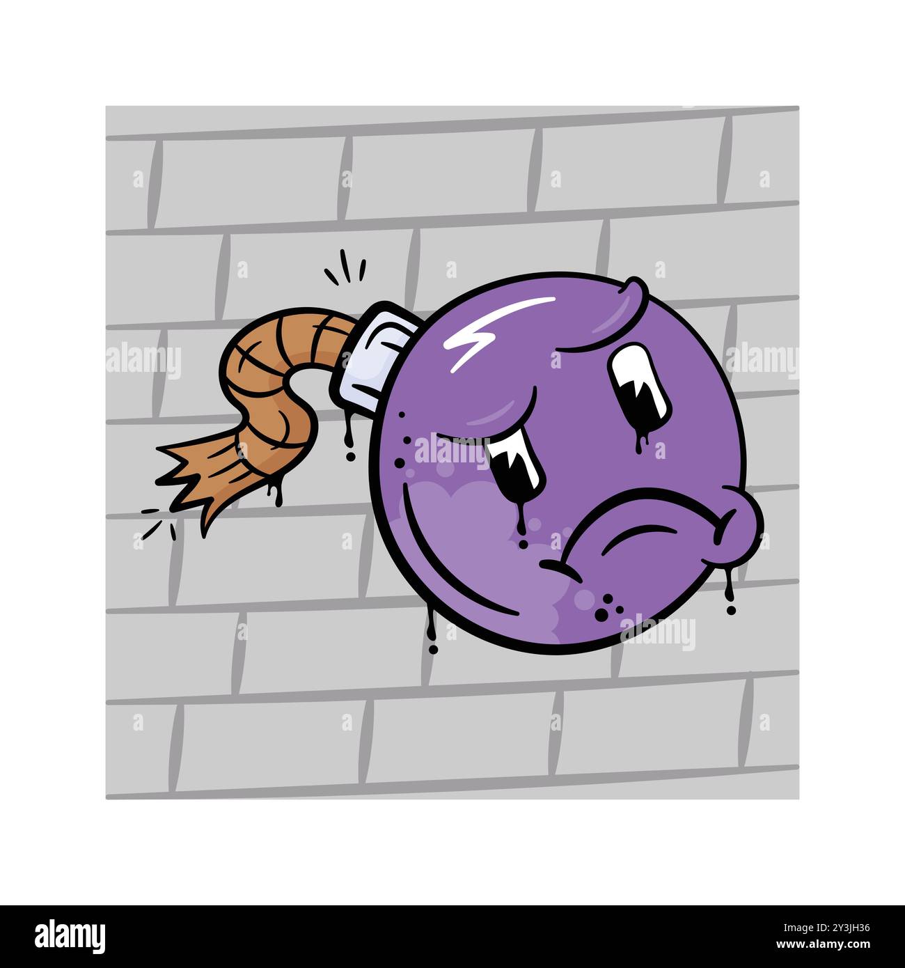 Bomb emoticon cartoon illustration hi-res stock photography and images ...