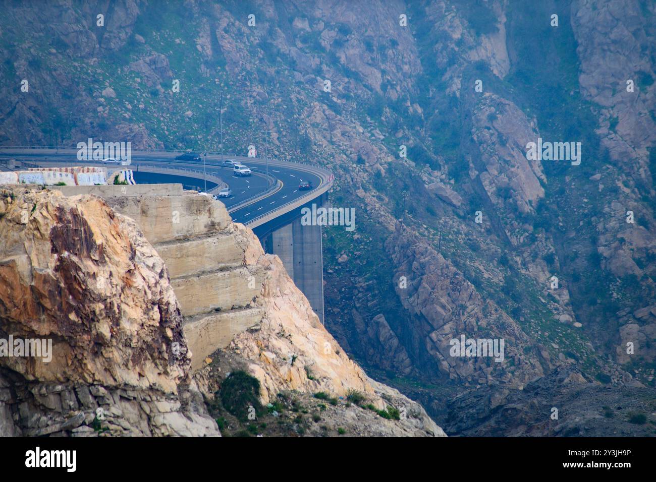 Beutiful mountain road to Taif from Makkah, Saudi Arabia Stock Photo ...