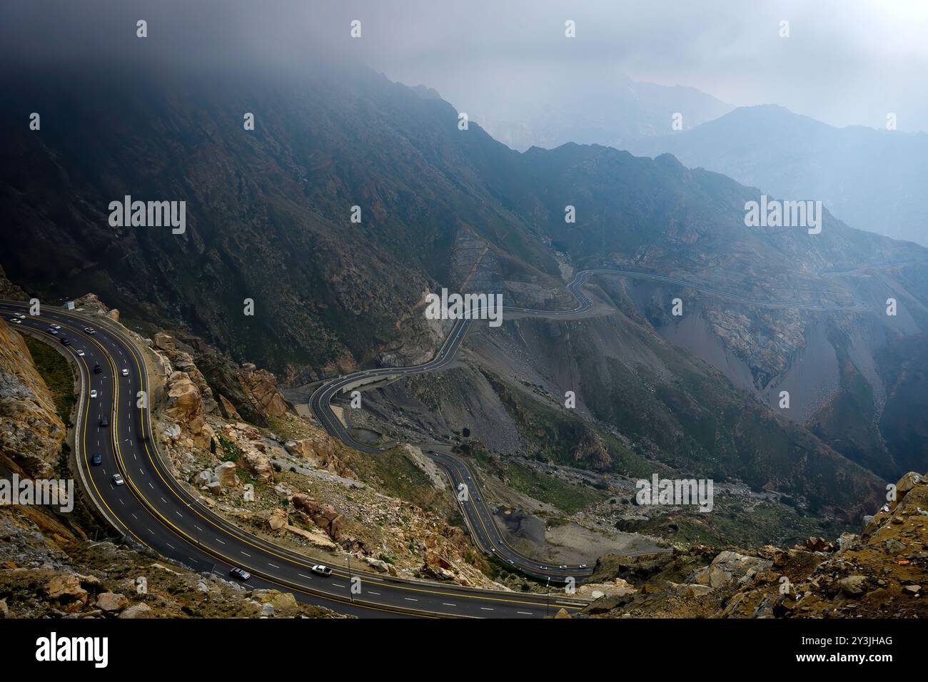 Beutiful mountain road to Taif from Makkah, Saudi Arabia Stock Photo ...