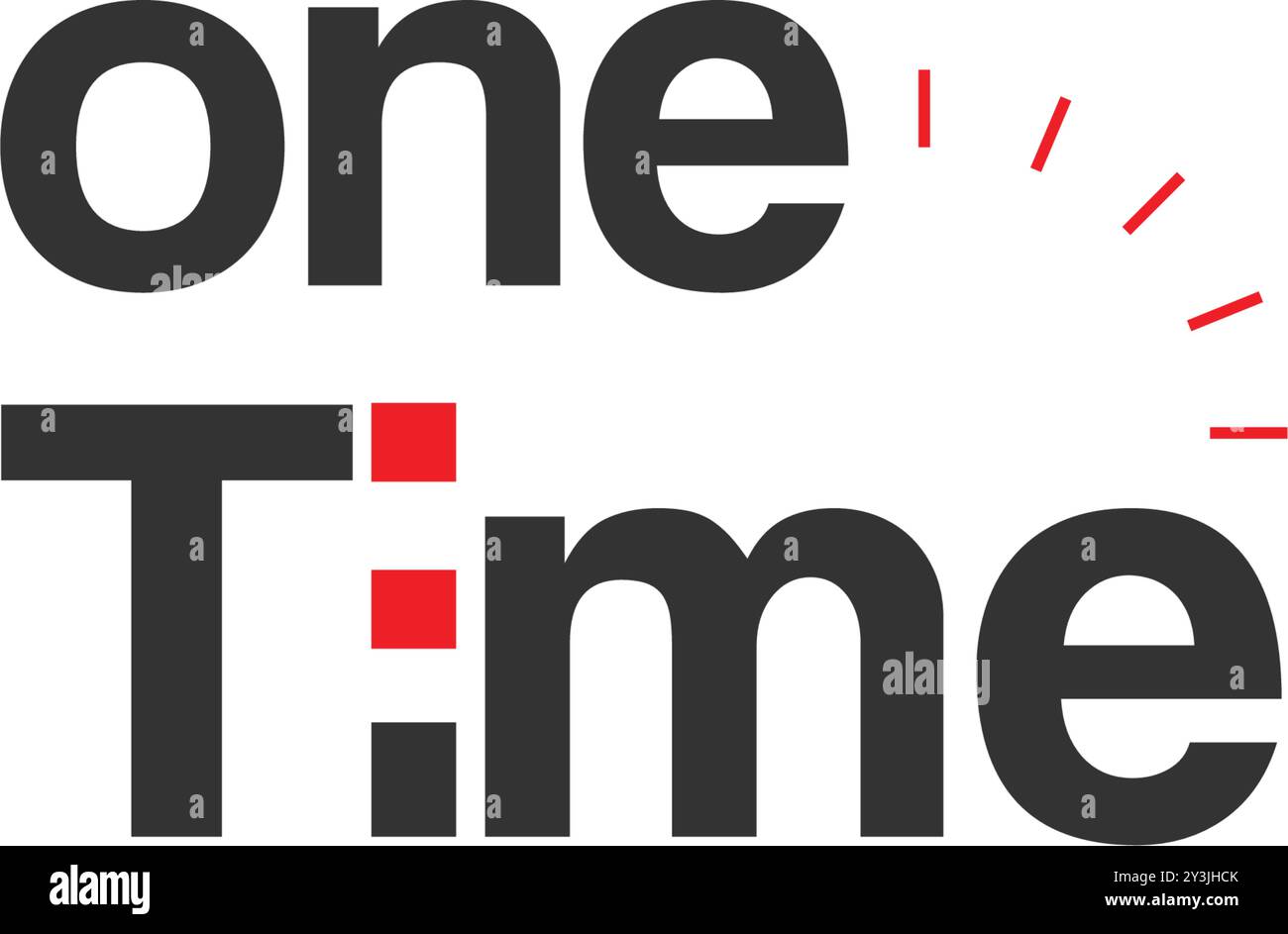 Flat letter mark ONE TIME period while logo design Stock Vector Image ...