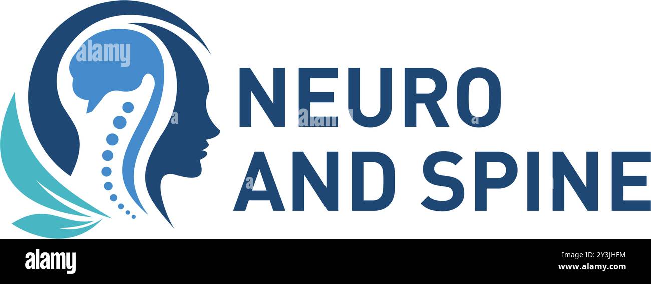 Modern colorful NEURO AND SPINE face logo design Stock Vector Image ...