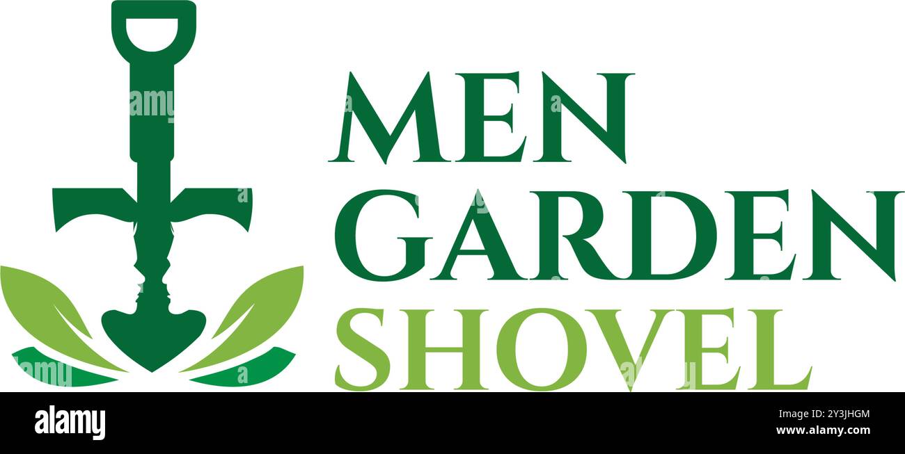 Modern colorful MEN GARDEN SHOVEL logo design Stock Vector Image & Art ...